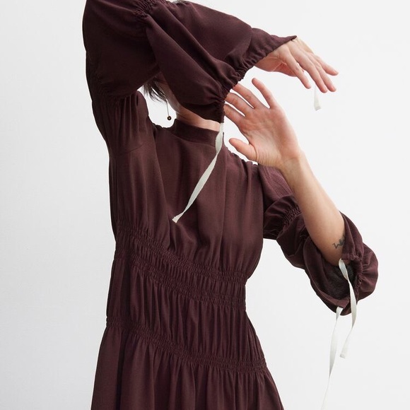 Zara | Dresses | Zara Maxi Dress Jade Paton Art Deco Pottery Dress Ml ...